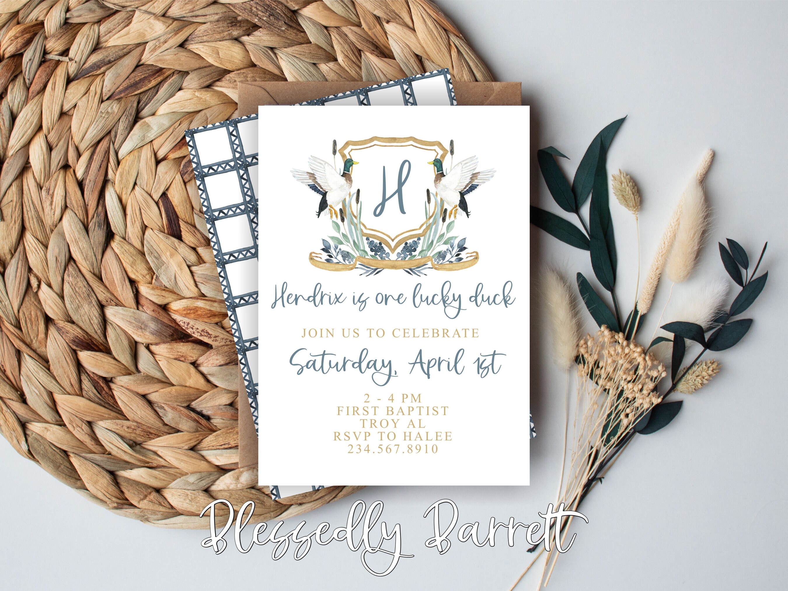 Mallard Cake Topper | Lucky Duck Birthday | Watercolor | Hunting Party ...
