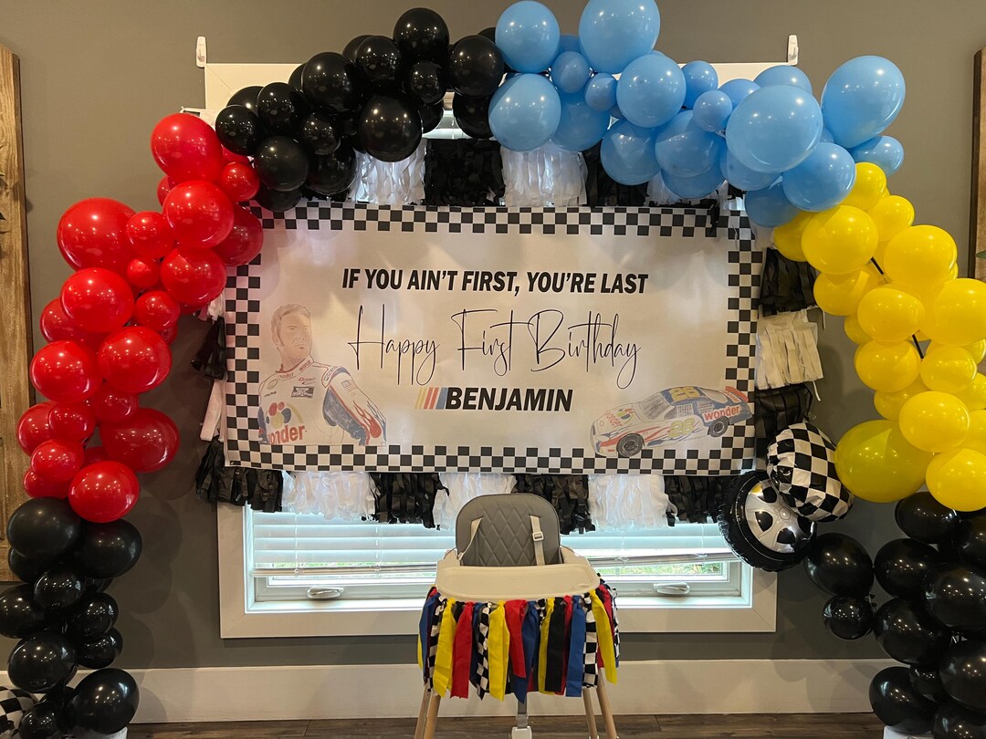 Checkered Race Car Paper Banner | Talladega | If You Ain’t First You’re ...
