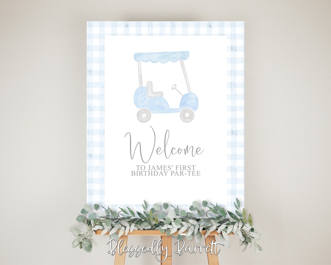 Classic Golf Welcome Sign | Par-tee | First Birthday | First Round ...