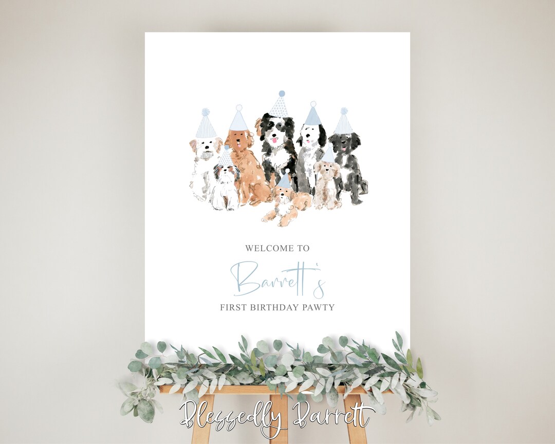 Come Sit Stay BIRTHDAY Milestone Sign | Puppy | Dog | Snips and Snails ...
