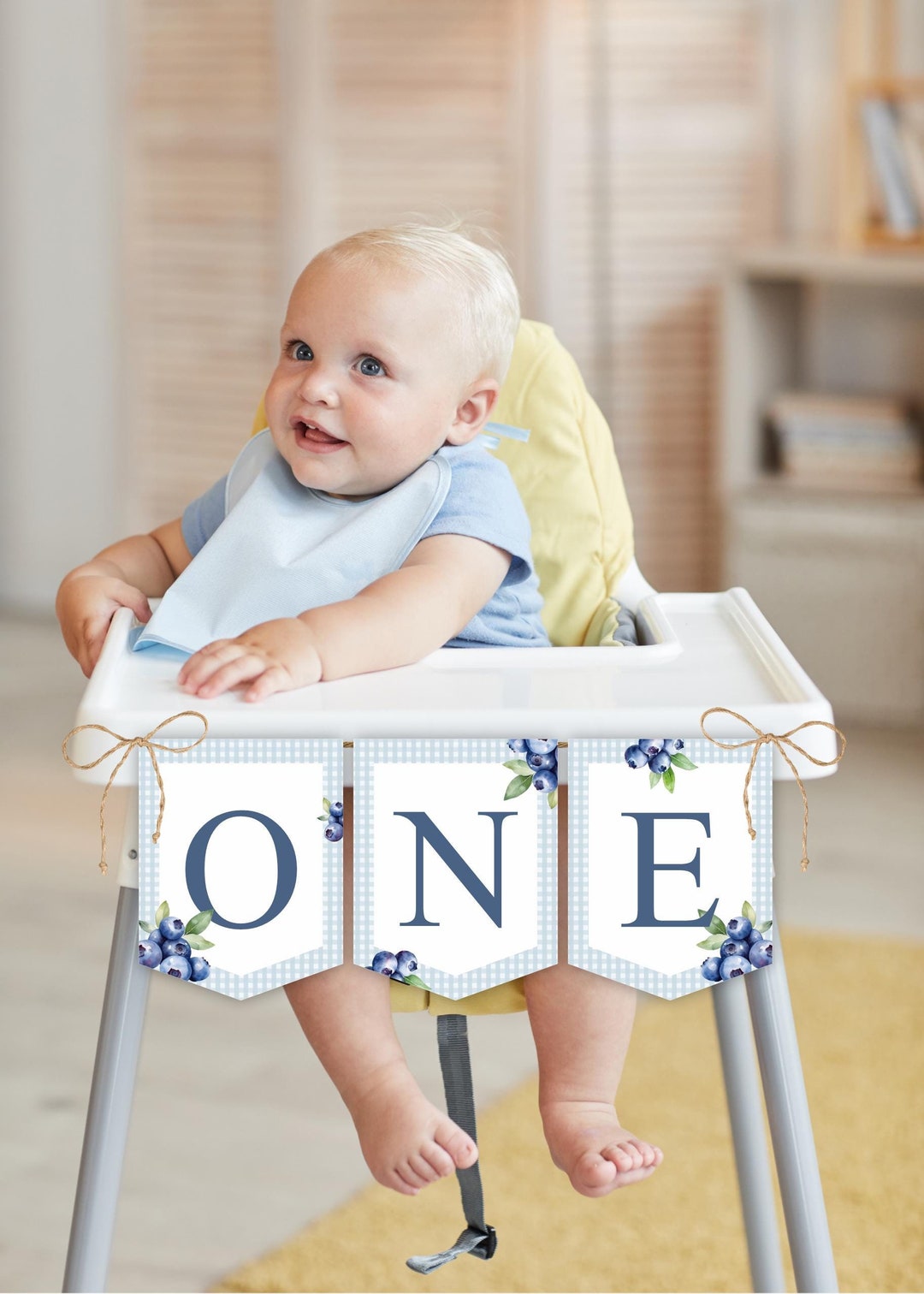 BERRY FIRST High Chair Banner Printable | Blueberry | Berry Sweet | Two ...