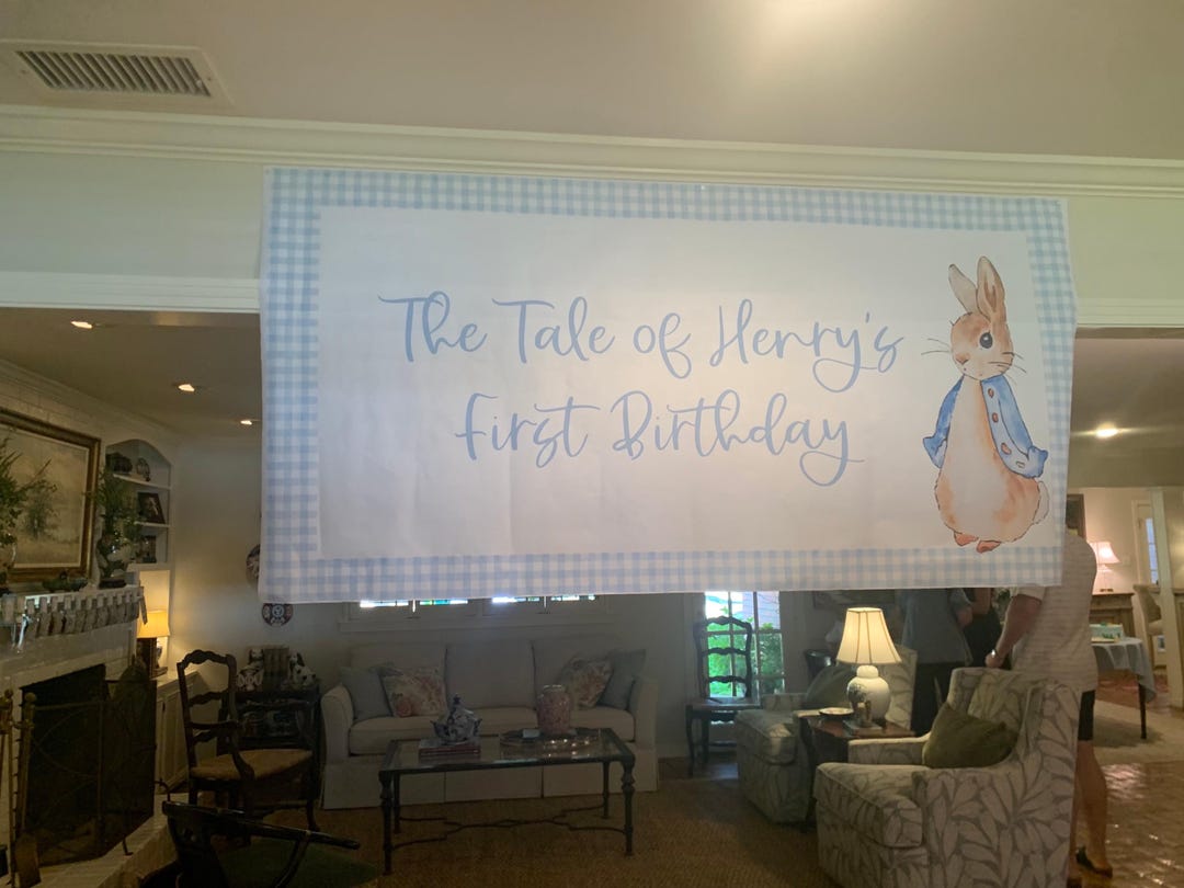 The Tale of Peter Rabbit Birthday Banner | Classic | Some Bunny Sweet ...