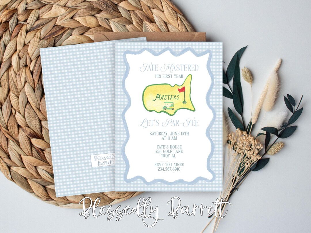 Blue Classic Masters Golf Welcome Sign | Par-tee | First Birthday ...