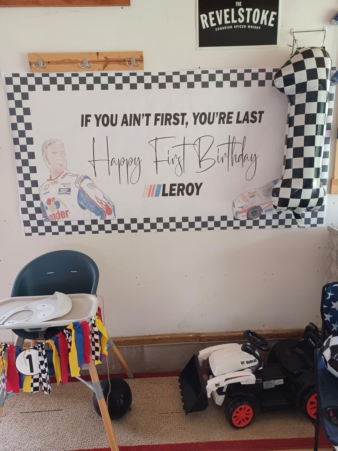 Checkered Race Car Paper Banner | Talladega | If You Ain’t First You’re ...