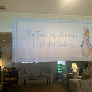Peter Rabbit Birthday Banner | Classic | Some Bunny Sweet Rabbit Paper ...