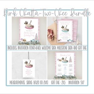 PINK Chatta-two-chee Printable BUNDLE | 2nd Birthday | Way Down Yonder ...