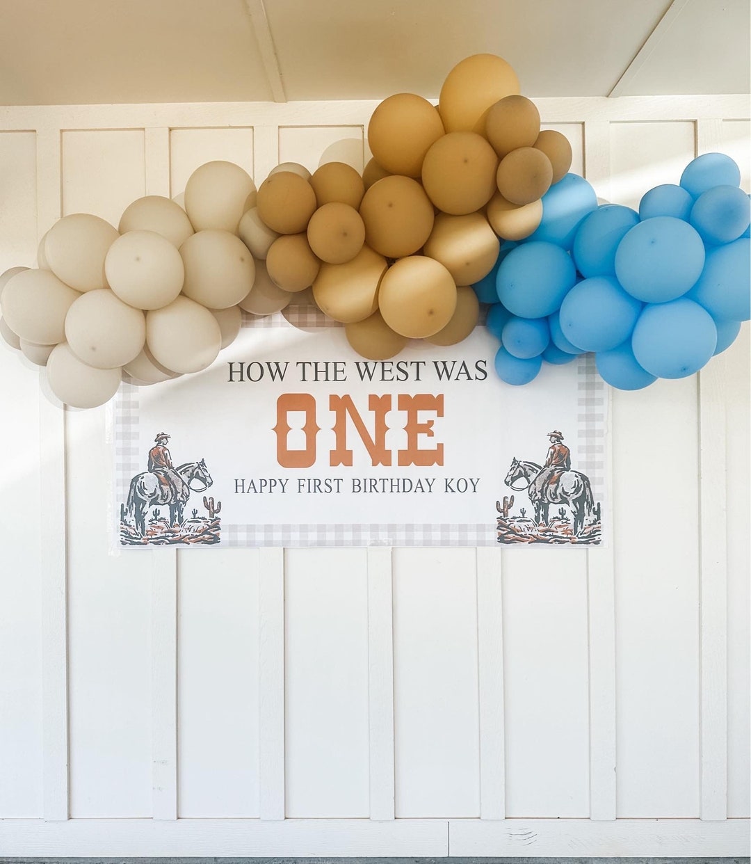 Western Birthday Banner | Classic | How the West Was ONE Paper Banner ...