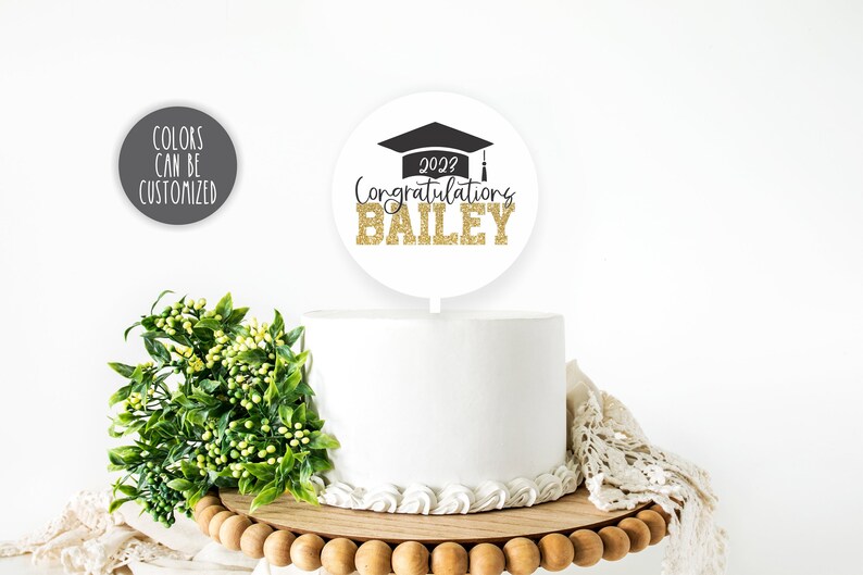 2023 Graduation Wooden Cake Topper College Graduation - Etsy