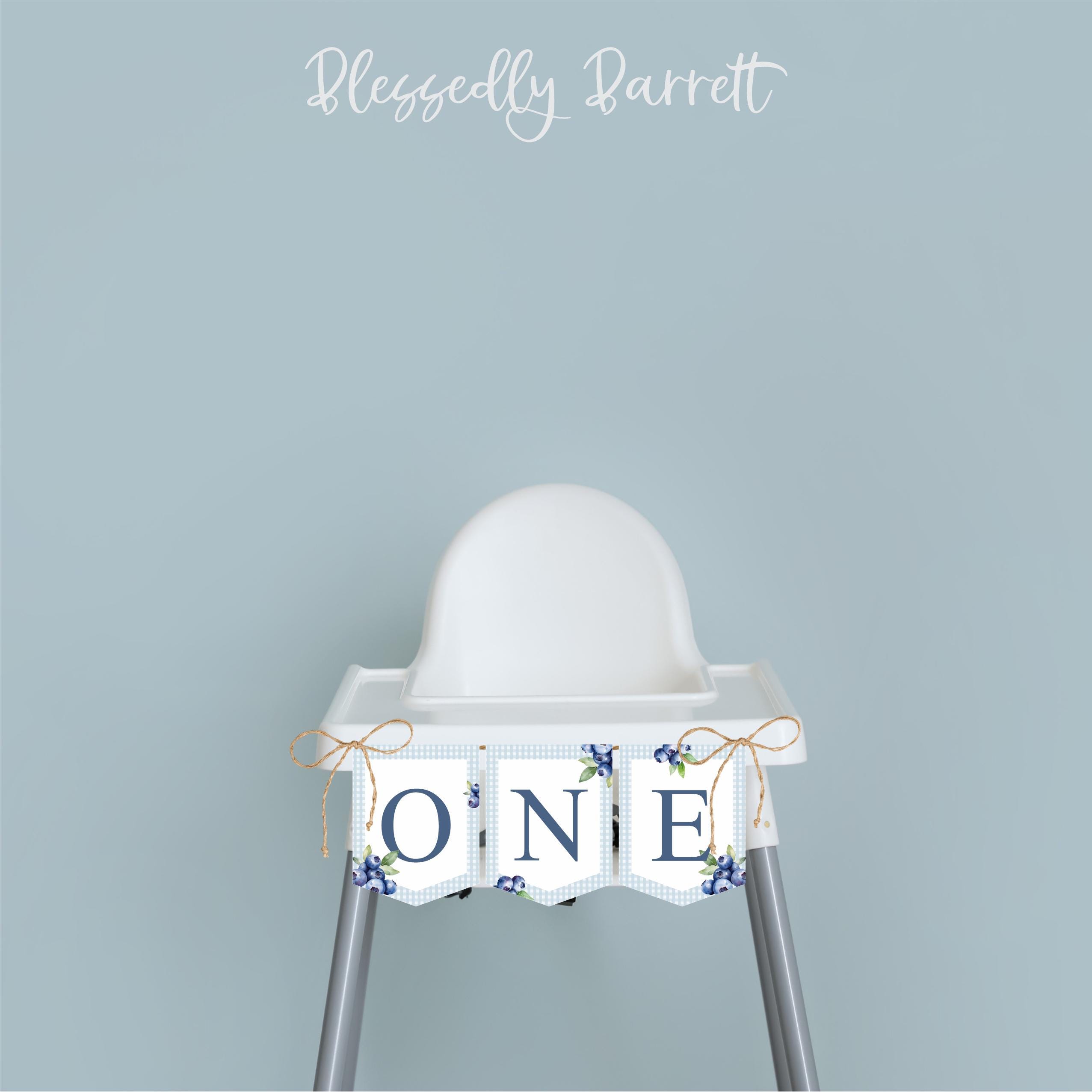 BERRY FIRST High Chair Banner Printable | Blueberry | Berry Sweet | Two ...