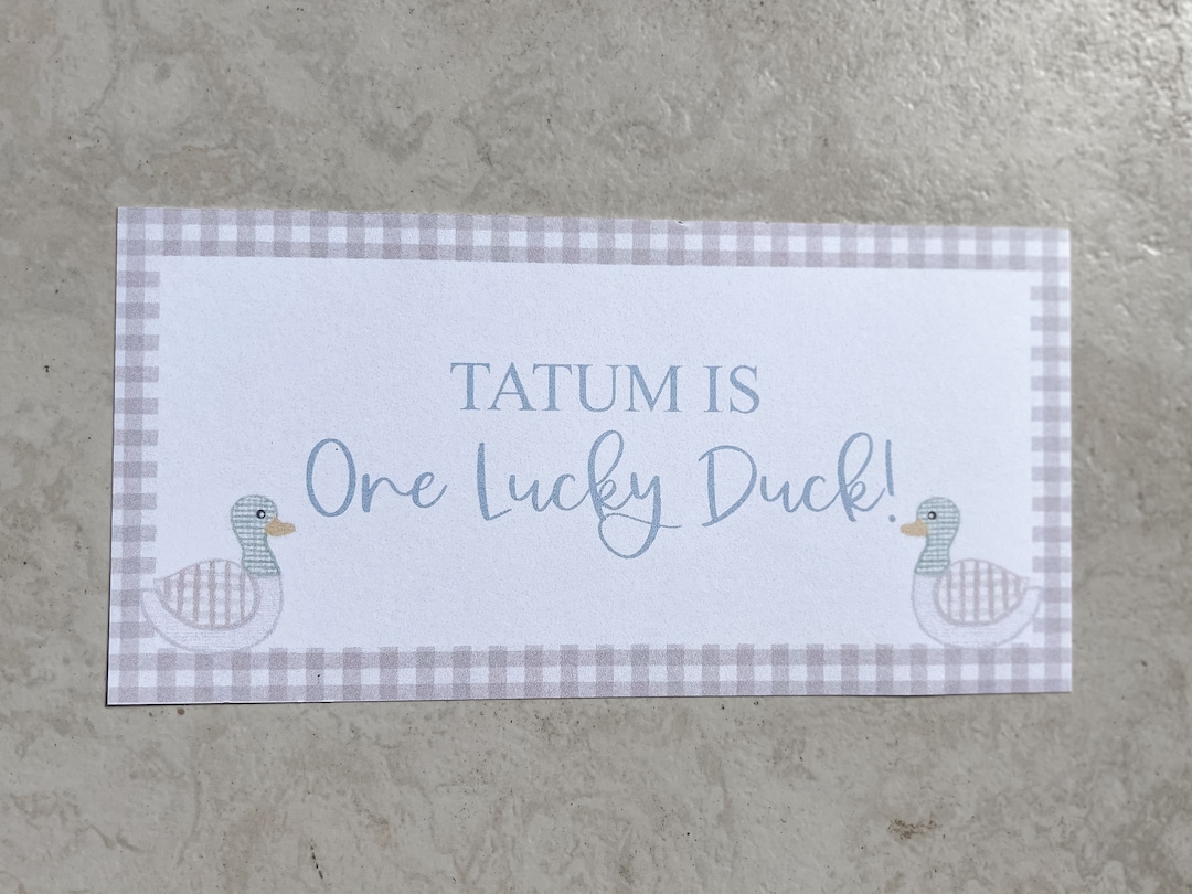 Hunting Birthday Banner Mallard Duck One Lucky Duck Quail Paper Banner ...