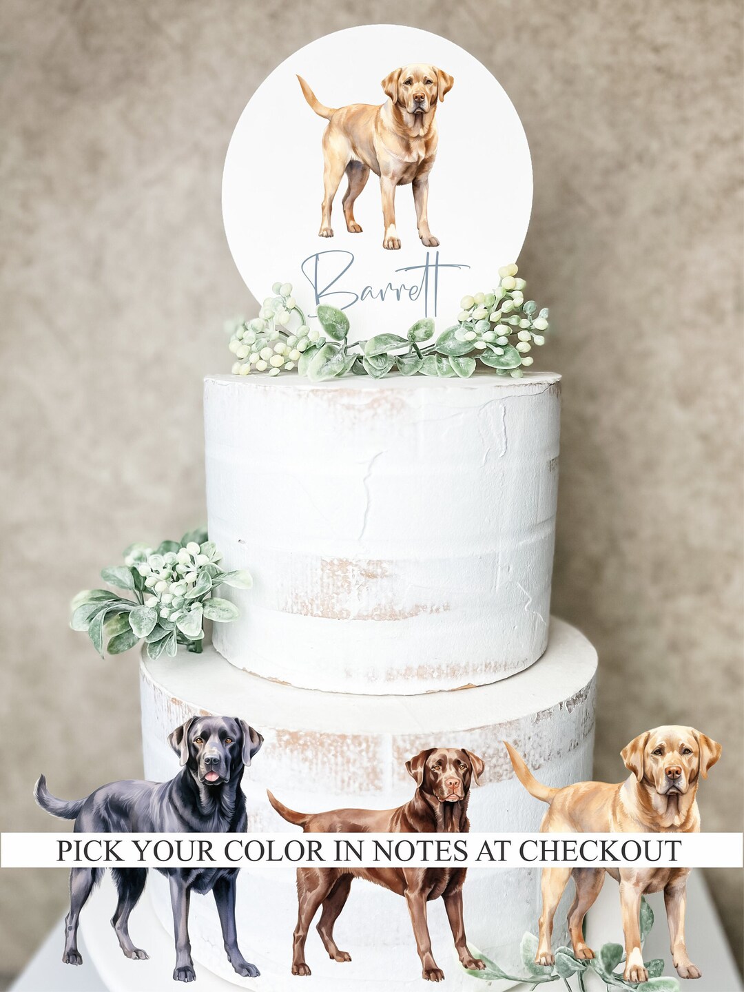 Labrador Retriever Cake Topper | Yellow Lab | Black Lab | Hunting Party ...