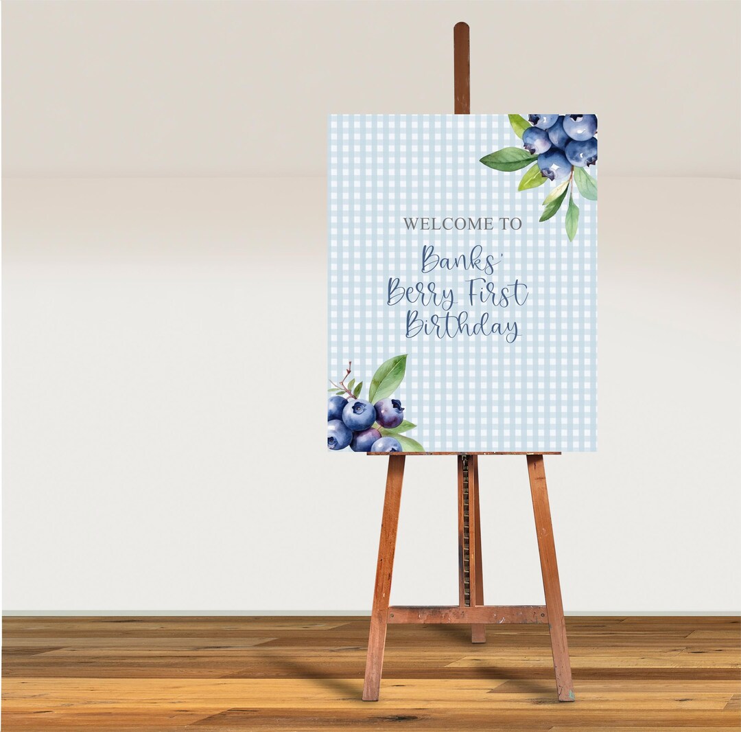 BERRY FIRST Welcome Sign | Blueberry | Berry Sweet | Two Sweet | Berry ...