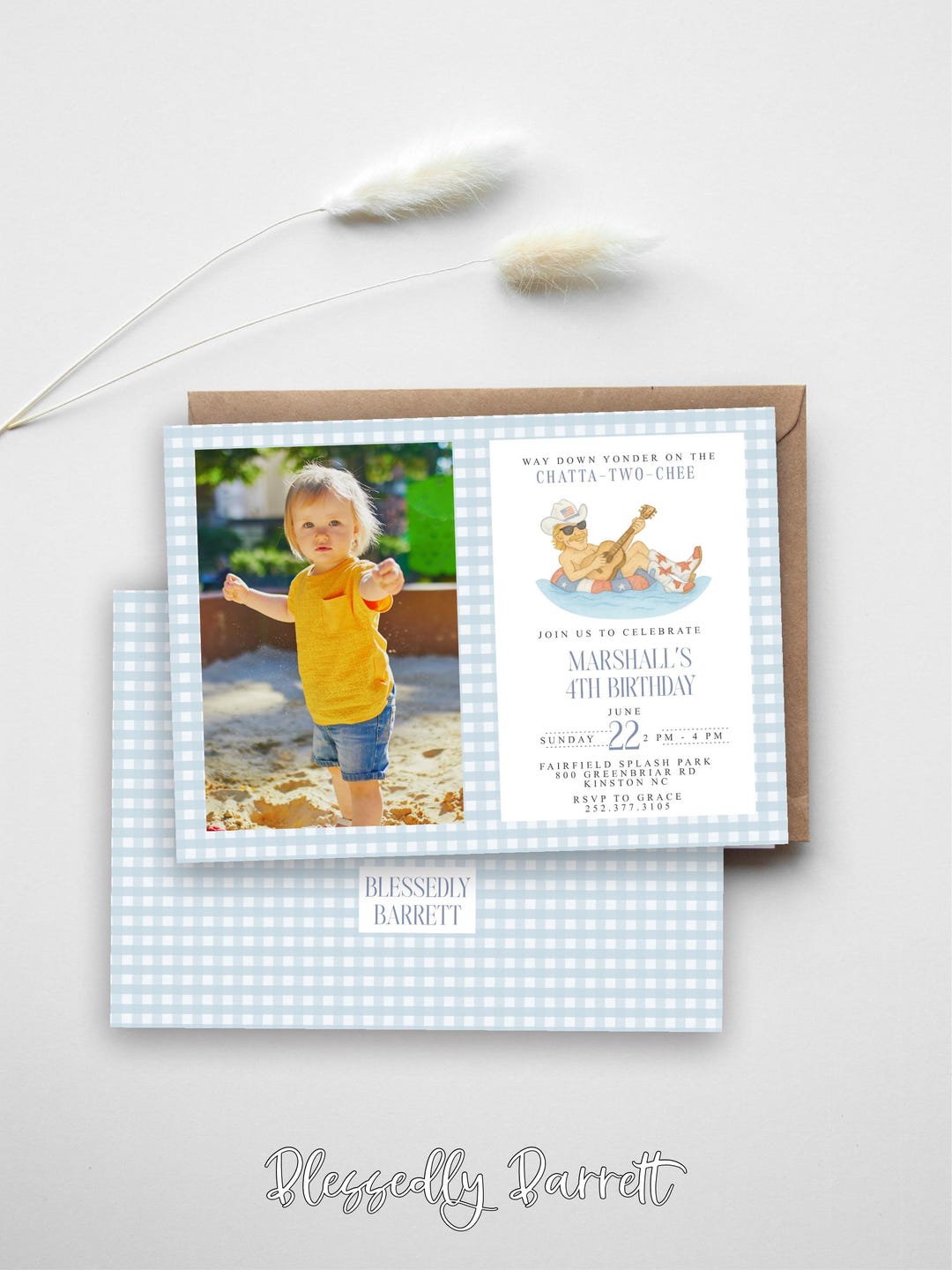 Chatta-two-chee Invitation | 2nd Birthday | Way Down Yonder | Alan ...