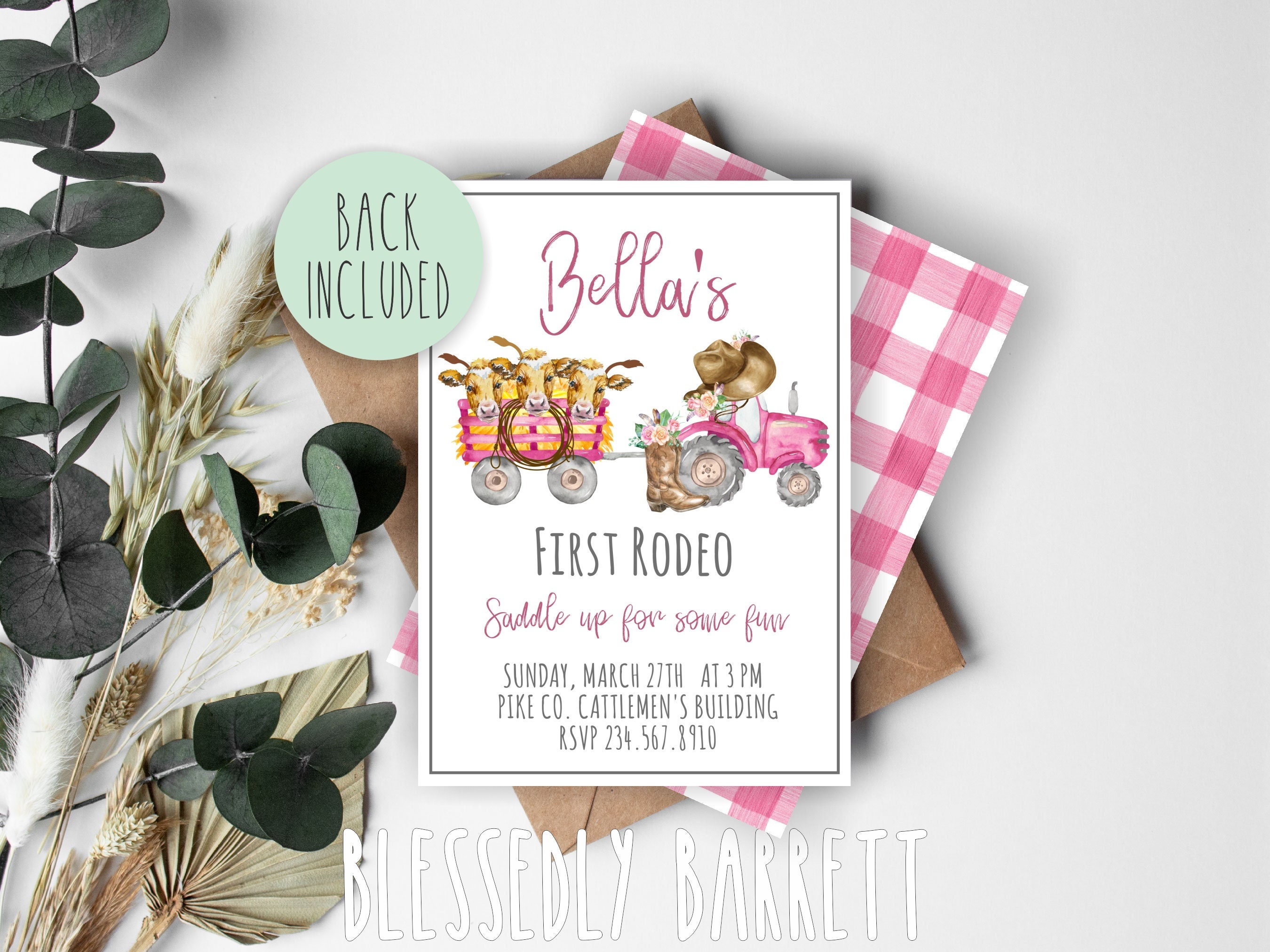 FIRST Rodeo Birthday Cowgirl Rancher Farmers Daughter - Etsy