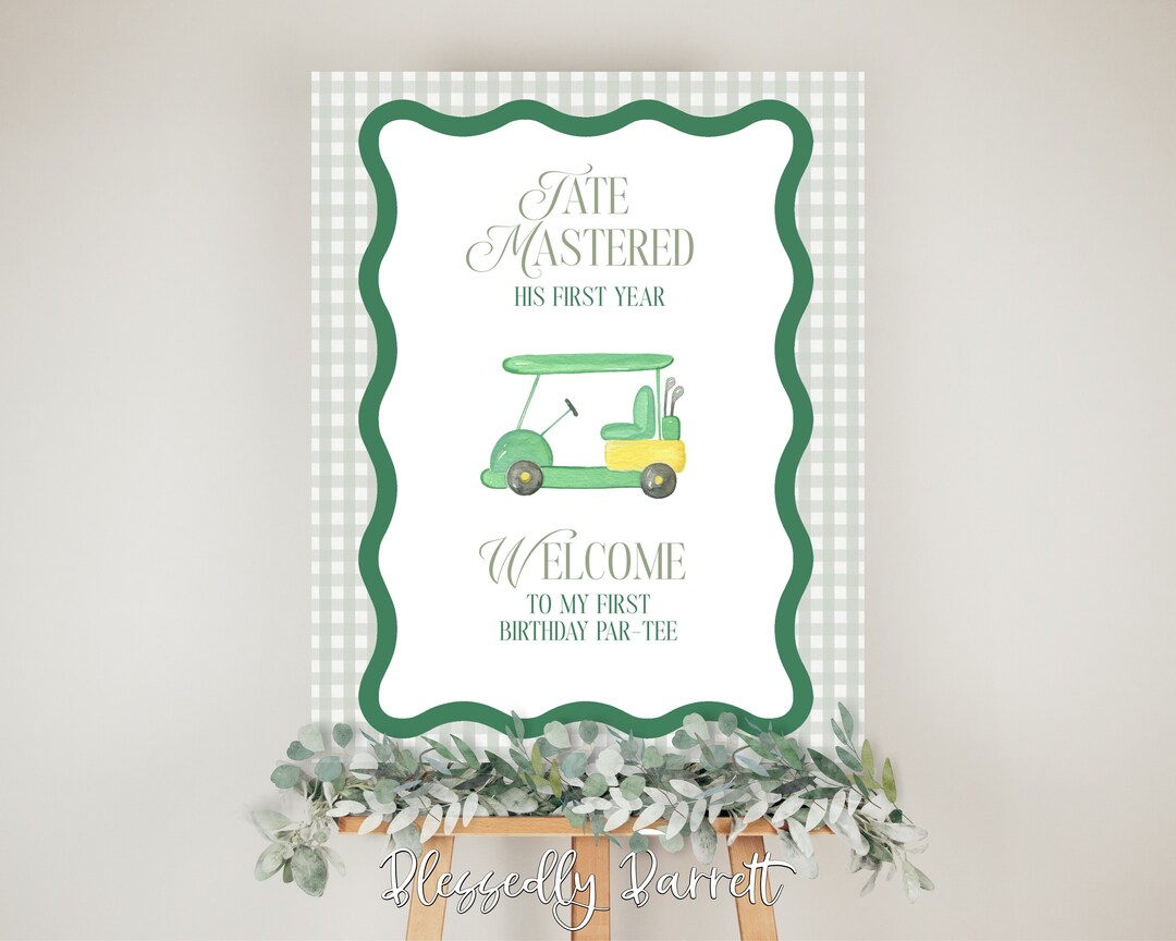 Classic Masters Golf Welcome Sign | Par-tee | First Birthday | First ...