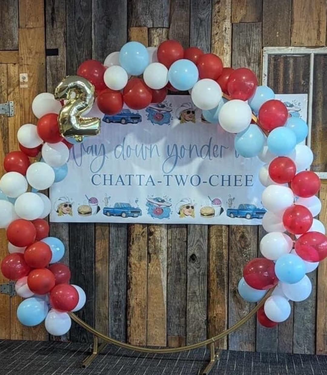 Chatta-two-chee Paper Banner | 2nd Birthday | Way Down Yonder | Alan ...