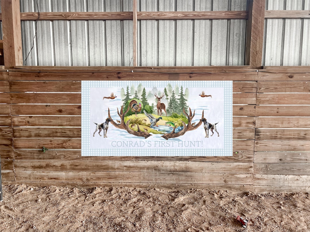 Hunting Birthday Banner | Mallard Duck | Pheasant | Quail | Paper ...