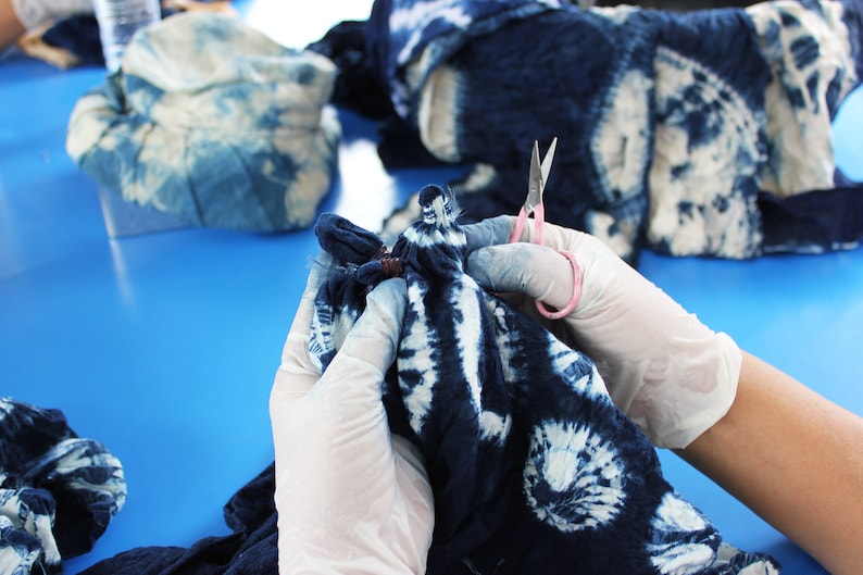 Kumo Japanese Shibori Wall Art | Natural Indigo Hand Dyed Textile Art ...