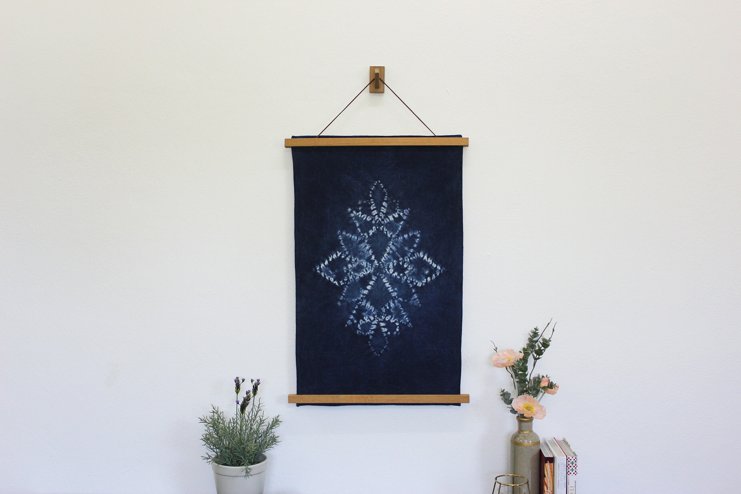 Nui Japanese Shibori Wall Art Natural Indigo Hand Dyed Textile Art One ...