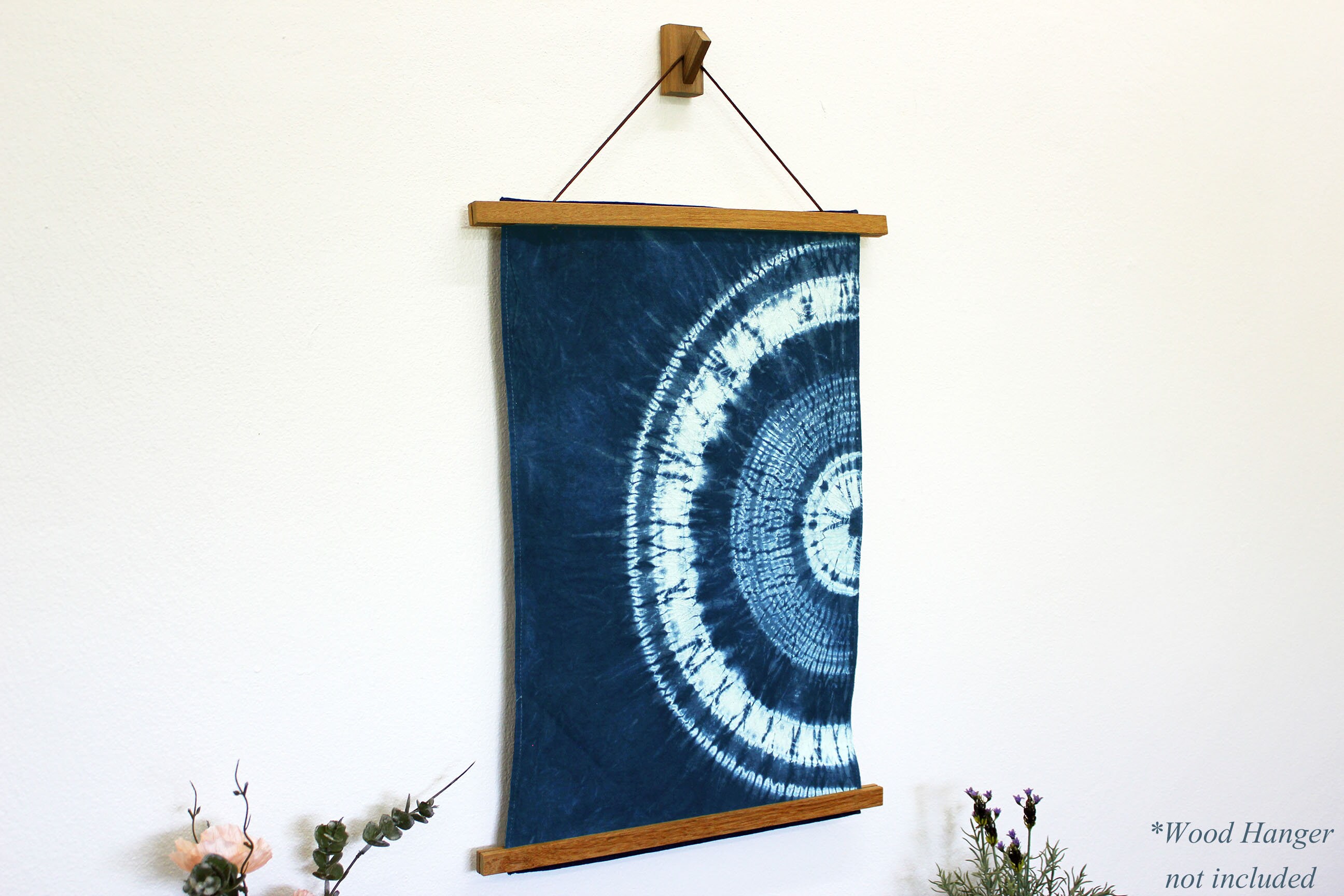 Kumo & Nui Japanese Shibori Wall Art | Natural Indigo Hand Dyed Textile ...