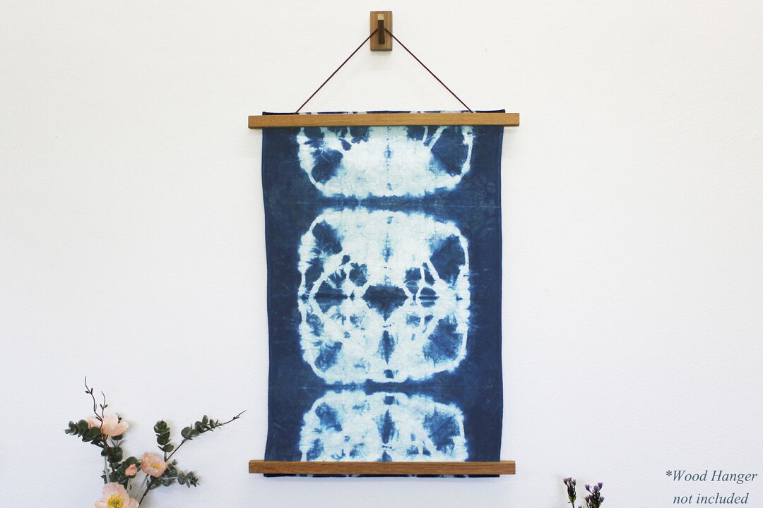 Japanese Shibori Indigo Wall Art | Natural Indigo Dyed Textile Art ...