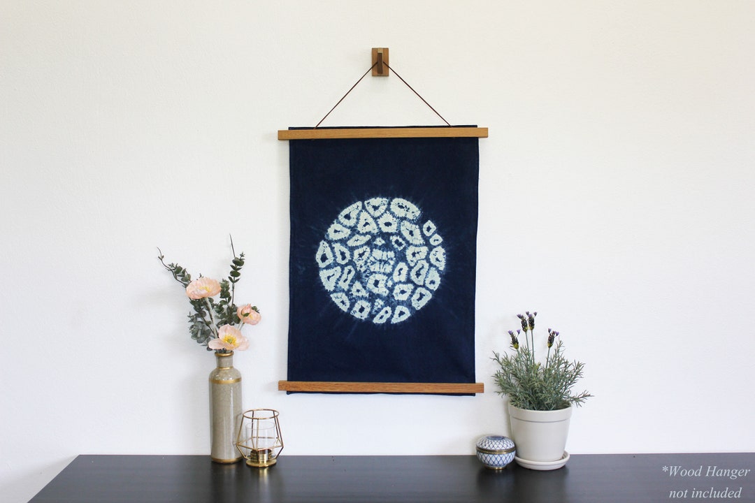 Kumo Japanese Shibori Wall Art | Natural Indigo Hand Dyed Textile Art ...