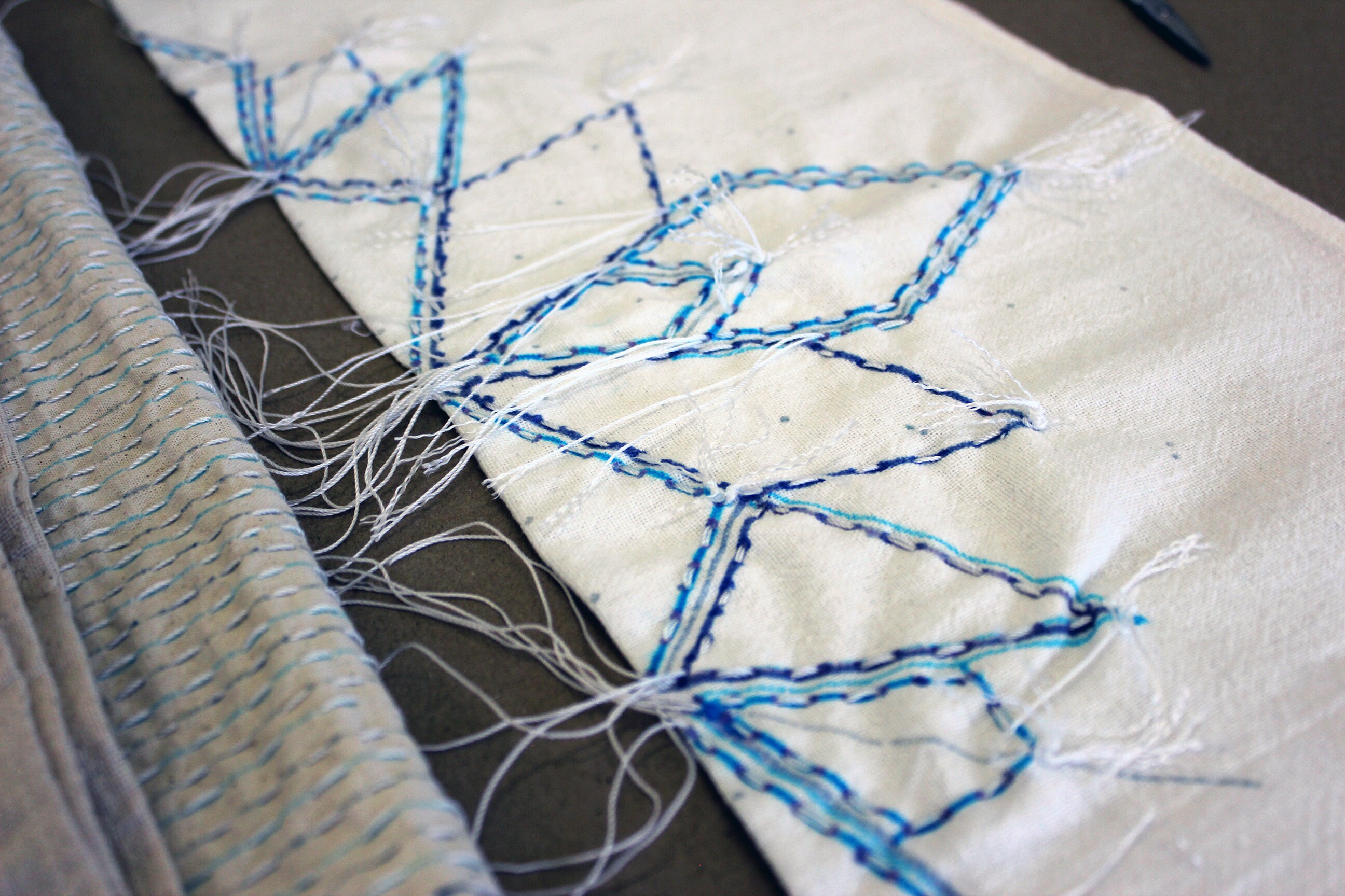 Nui Japanese Shibori Wall Art Natural Indigo Hand Dyed Textile Art One ...