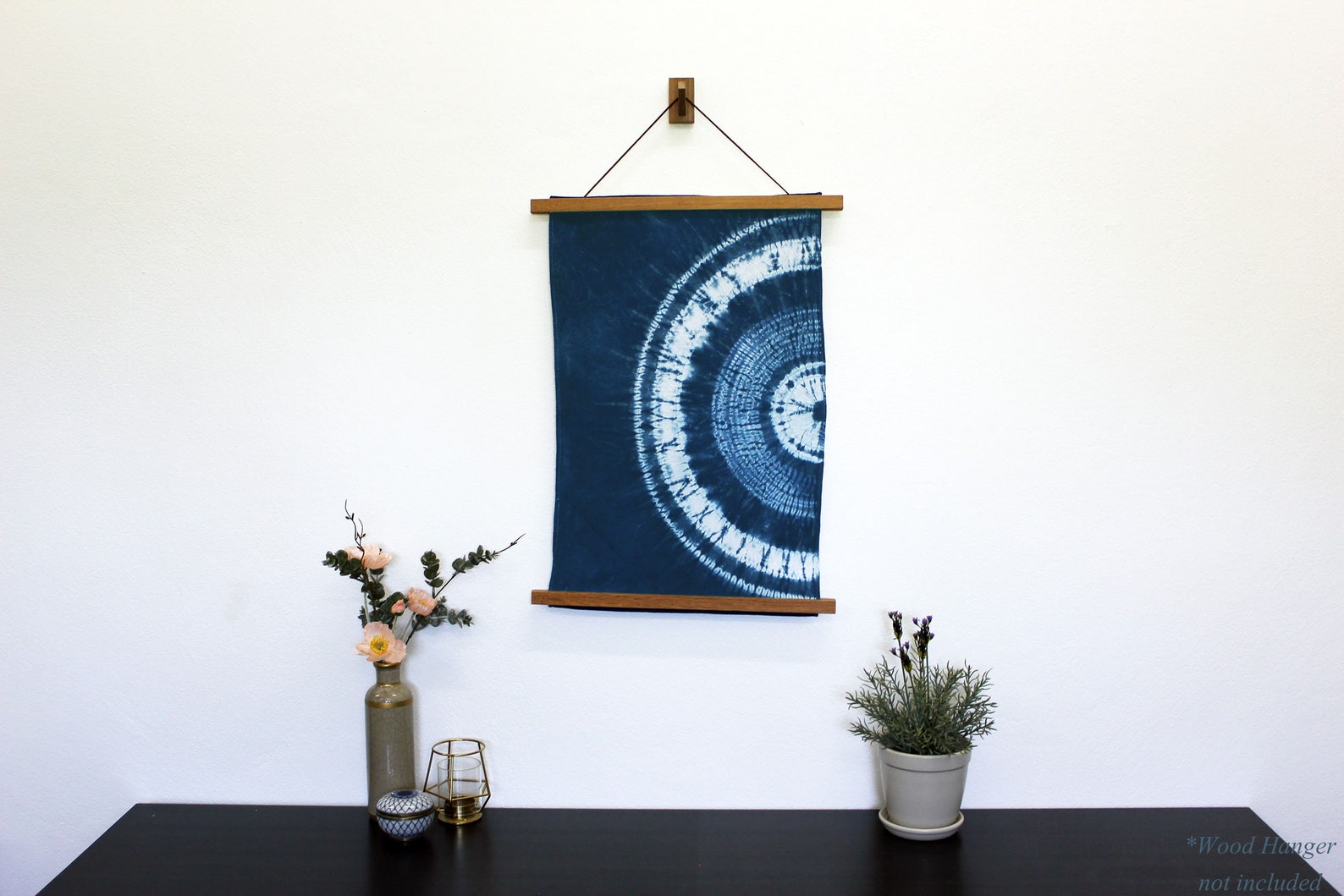 Kumo & Nui Japanese Shibori Wall Art | Natural Indigo Hand Dyed Textile ...