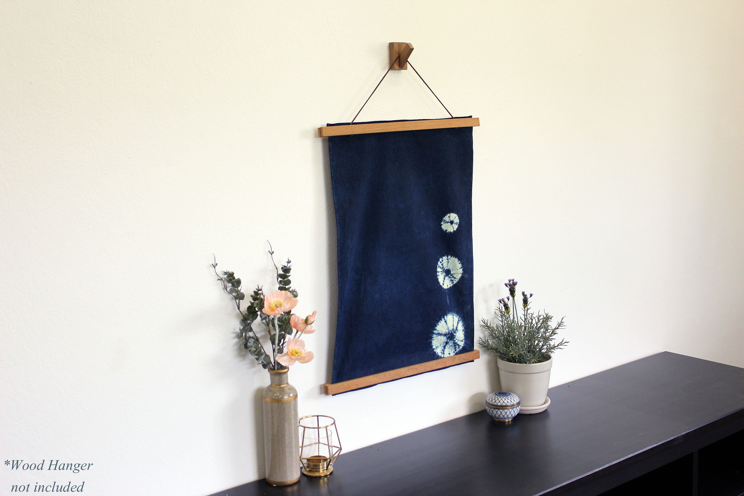 Kumo Japanese Shibori Wall Art | Natural Indigo Hand Dyed Textile Art ...