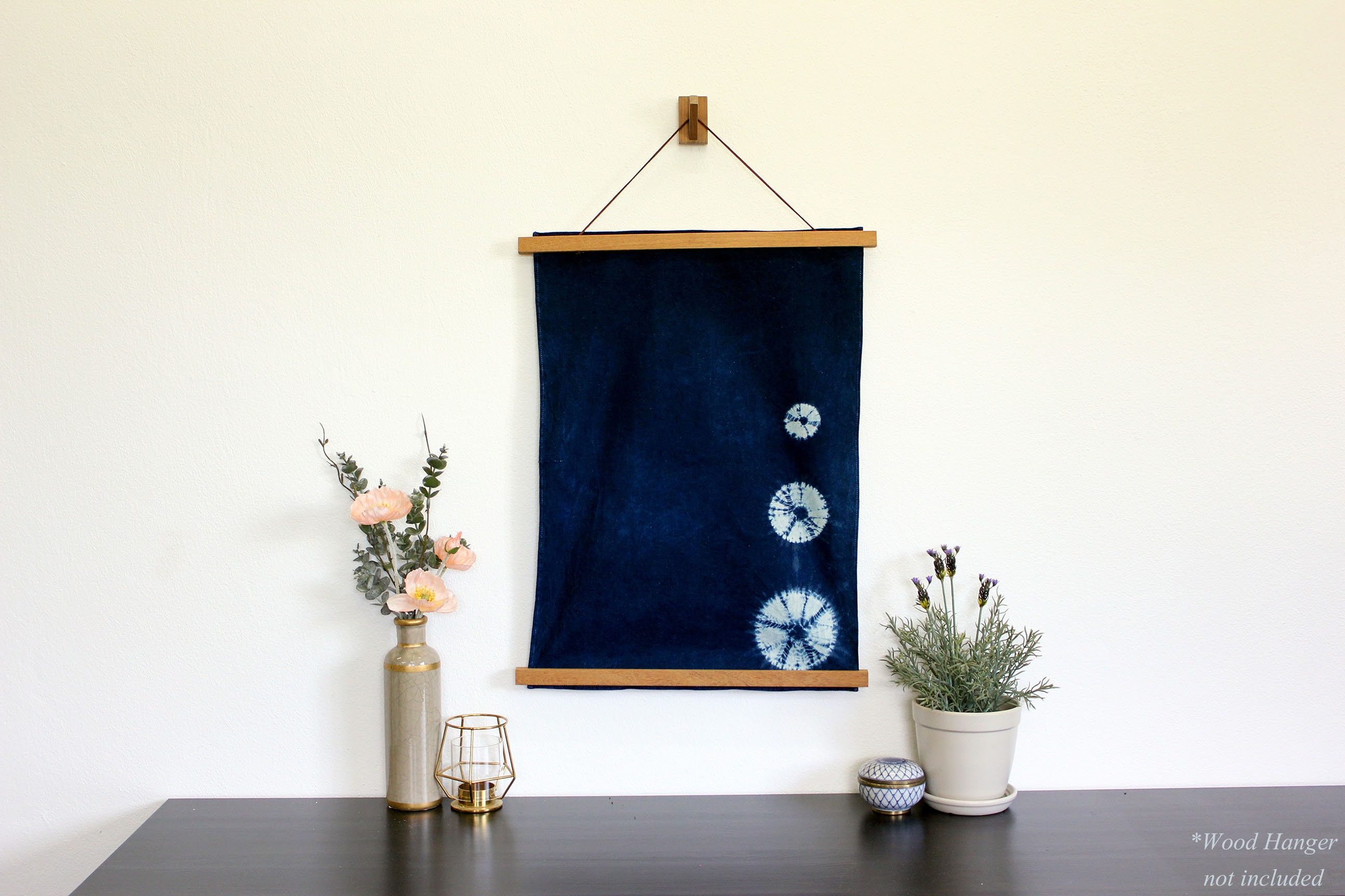 Kumo Japanese Shibori Wall Art | Natural Indigo Hand Dyed Textile Art ...