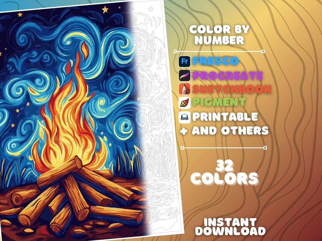 Paint by Numbers, Procreate Coloring Book, Painting by Numbers, Color ...
