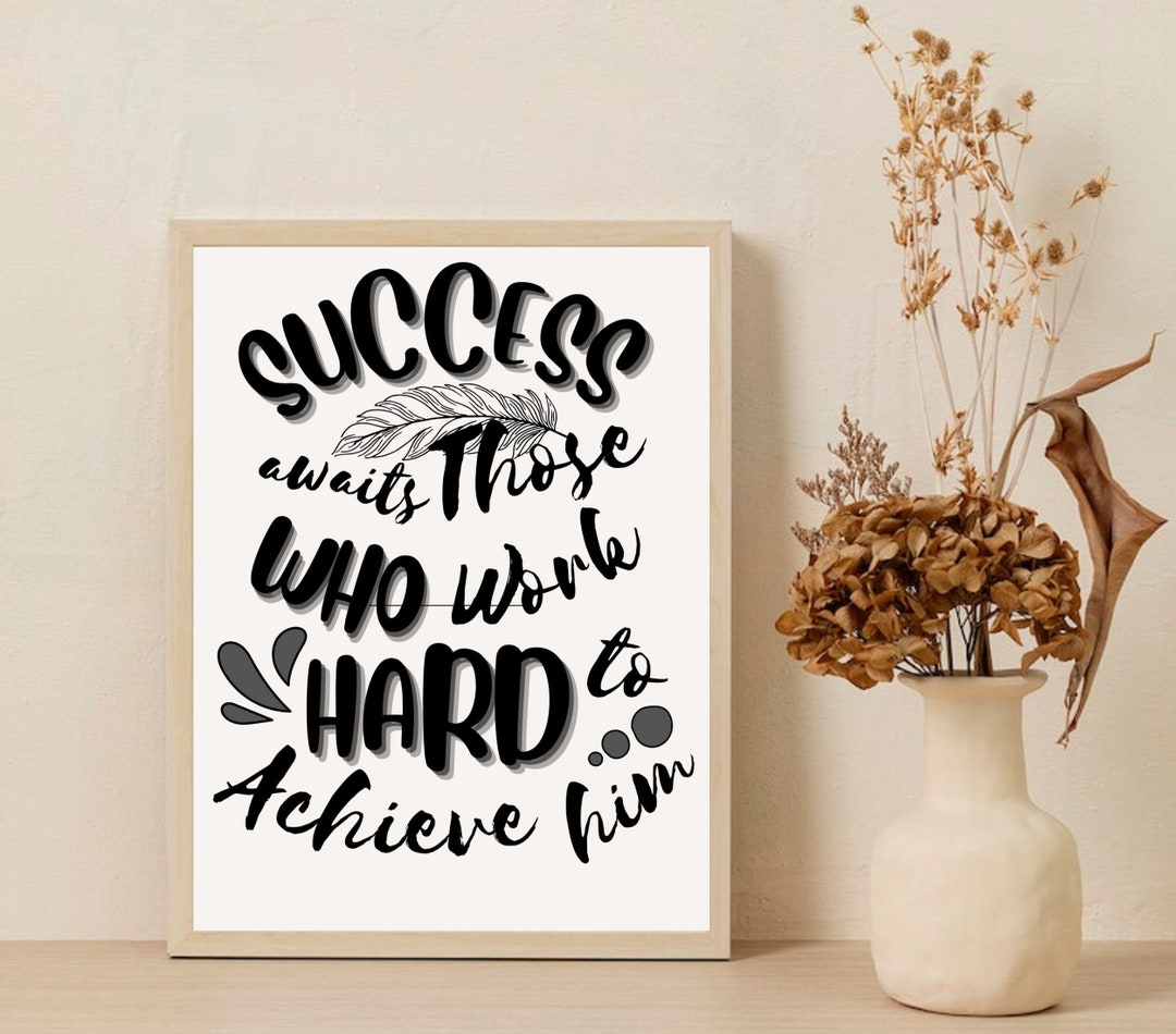 Wall Art of Success Motivational Posters Success Quotes Inspirational ...