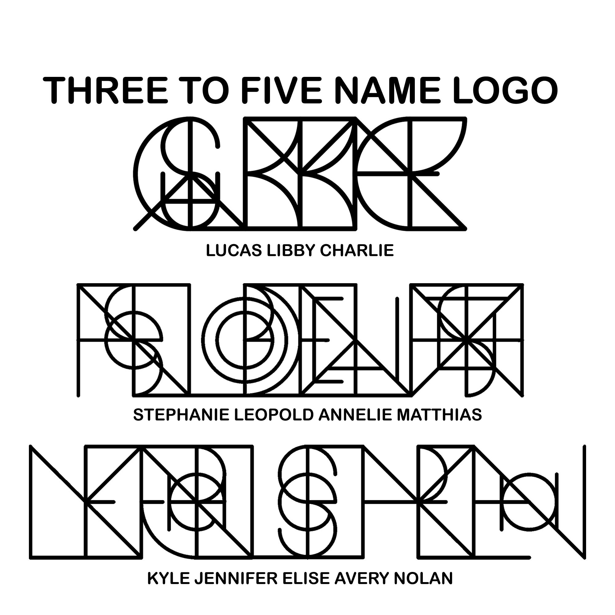 3-5 NAMES/WORDS, Personalized Logo Digital Files, Custom Name Logo ...