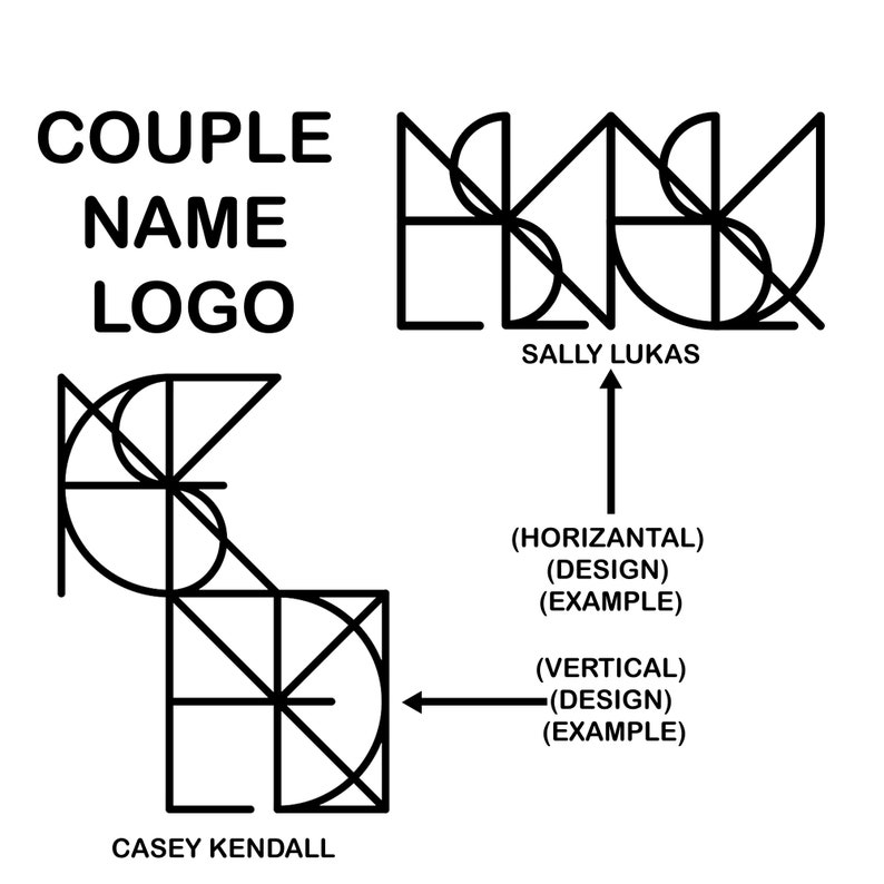 Couple Logo, Custom Name Logo, 2 Name Logo, Minimalistic Logo, Tattoo ...