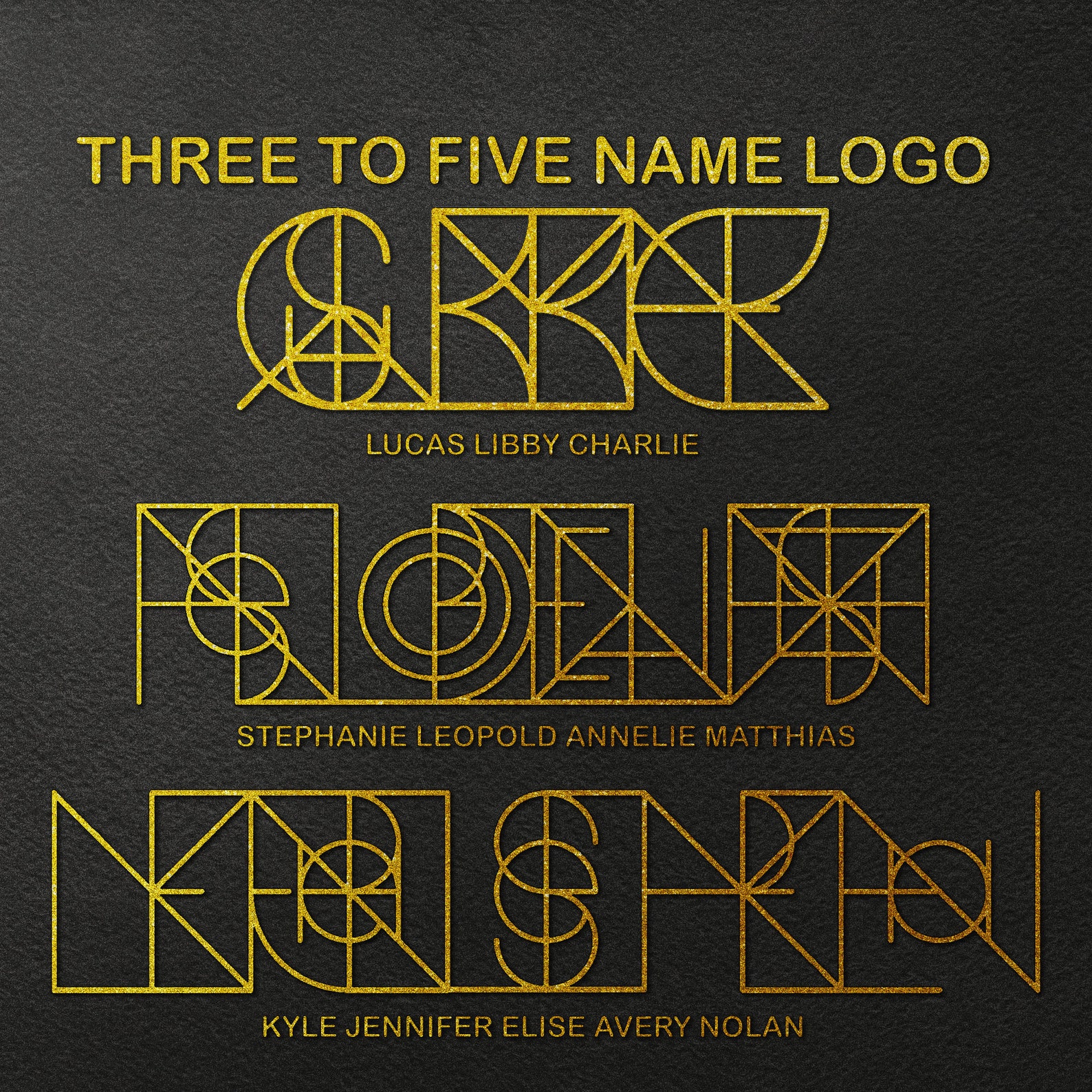 3-5 NAMES/WORDS, Personalized Logo Digital Files, Custom Name Logo ...