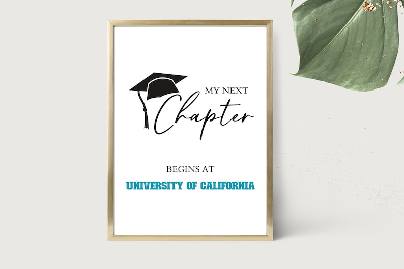 Graduation Printable Next Chapter Begins at Sign for Graduates ...