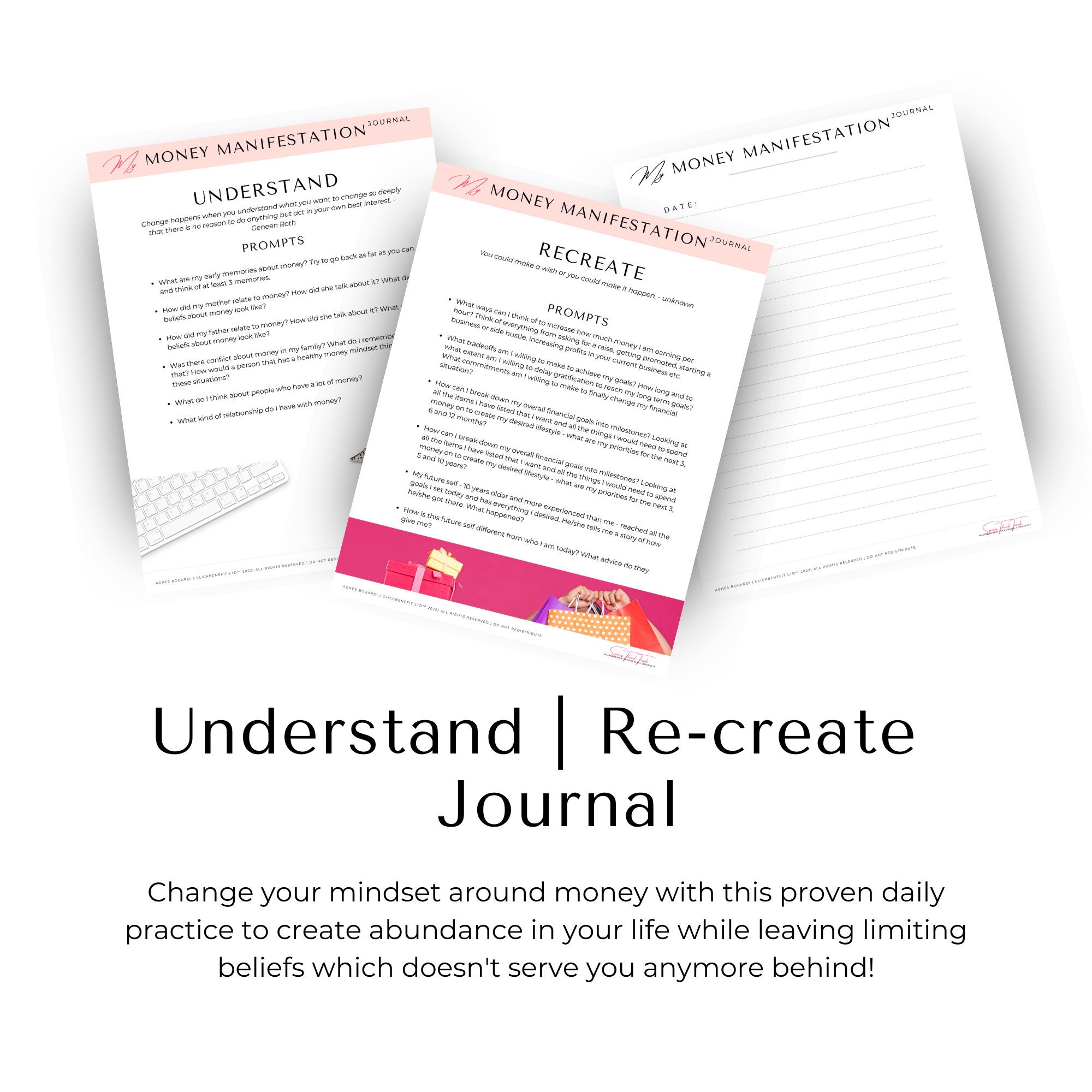 Printable A4 MONEY MANIFESTATION JOURNAL | Workbook, Minimalist Money ...