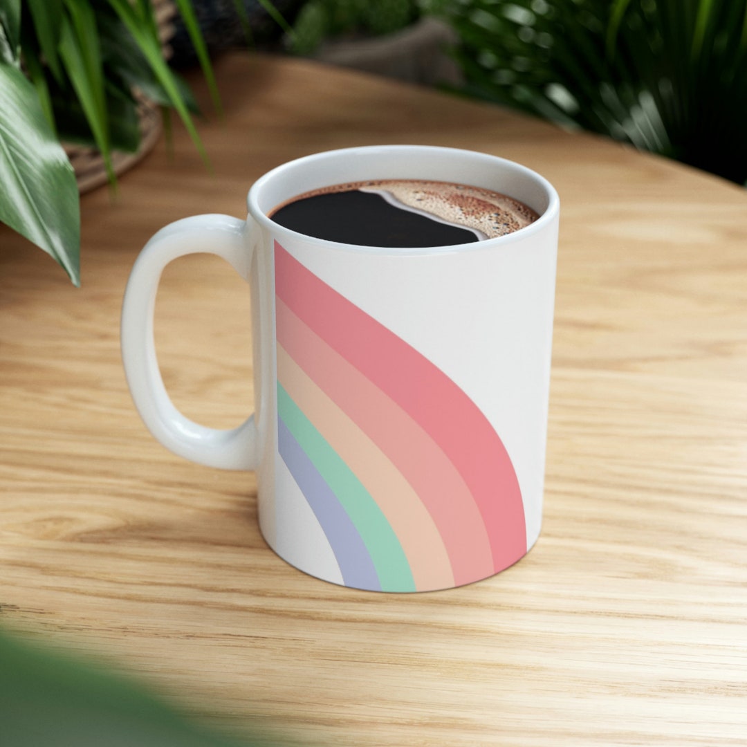 Rainbow Coffee Mug Rainbow Mug Design Gift Idea Rainbow Tea Mug Cute ...