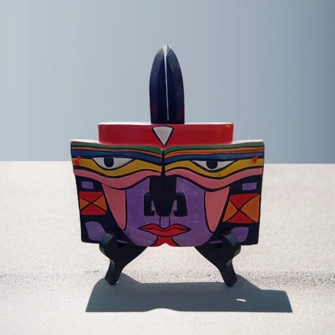 Rare Vintage Laurel Burch Tribal Face Mask - Wood - Wall Art - 80s - - Etsy