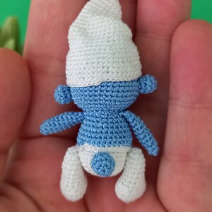Miniature Amigurumi Smurf// Knitting Doll, Crochet Doll, Amigurumi Doll ...