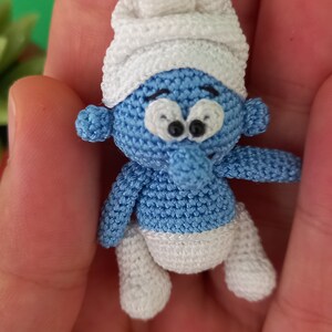 Miniature Amigurumi Smurf// Knitting Doll, Crochet Doll, Amigurumi Doll ...