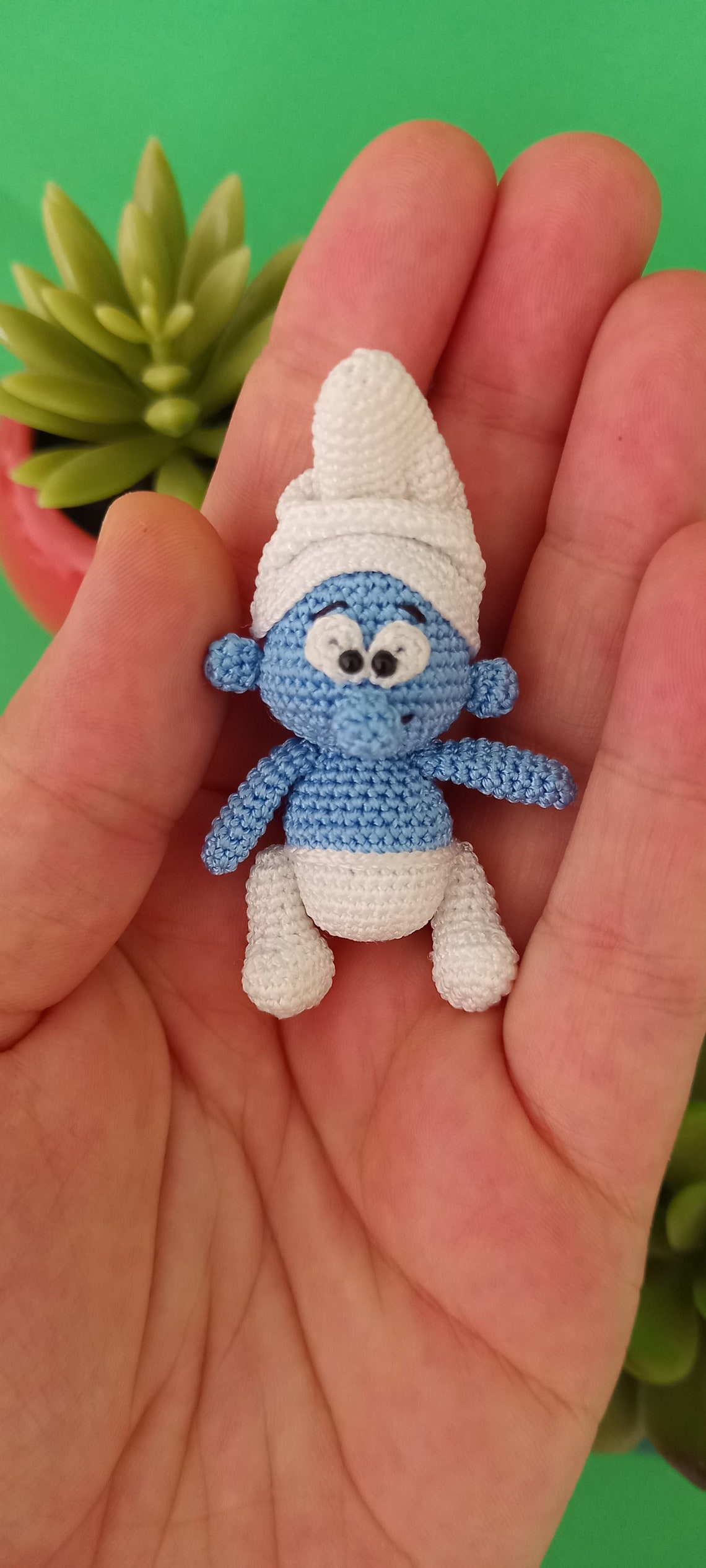 Miniature Amigurumi Smurf// Knitting Doll, Crochet Doll, Amigurumi Doll ...