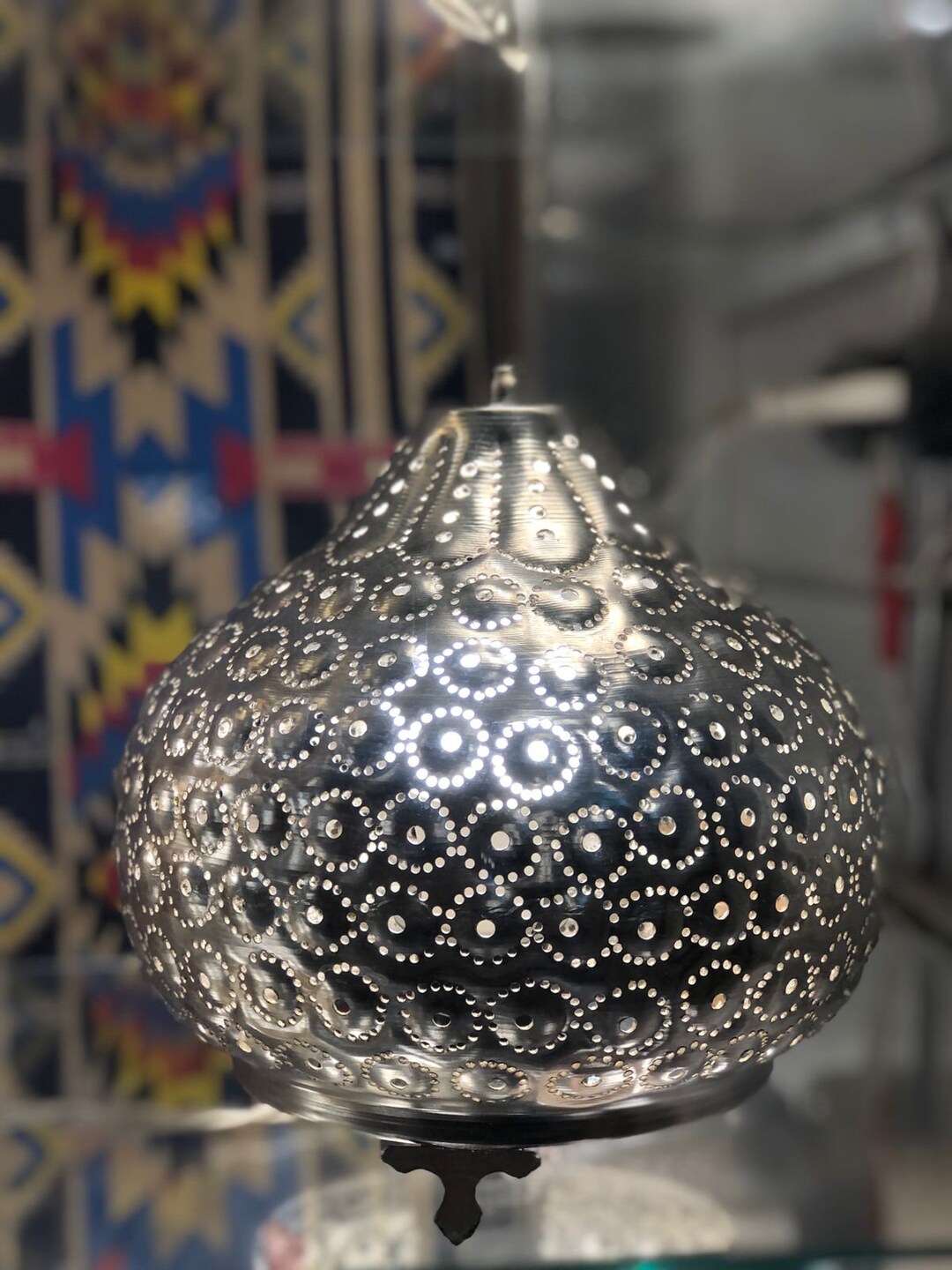 Silver Moroccan Table Lamp - Etsy
