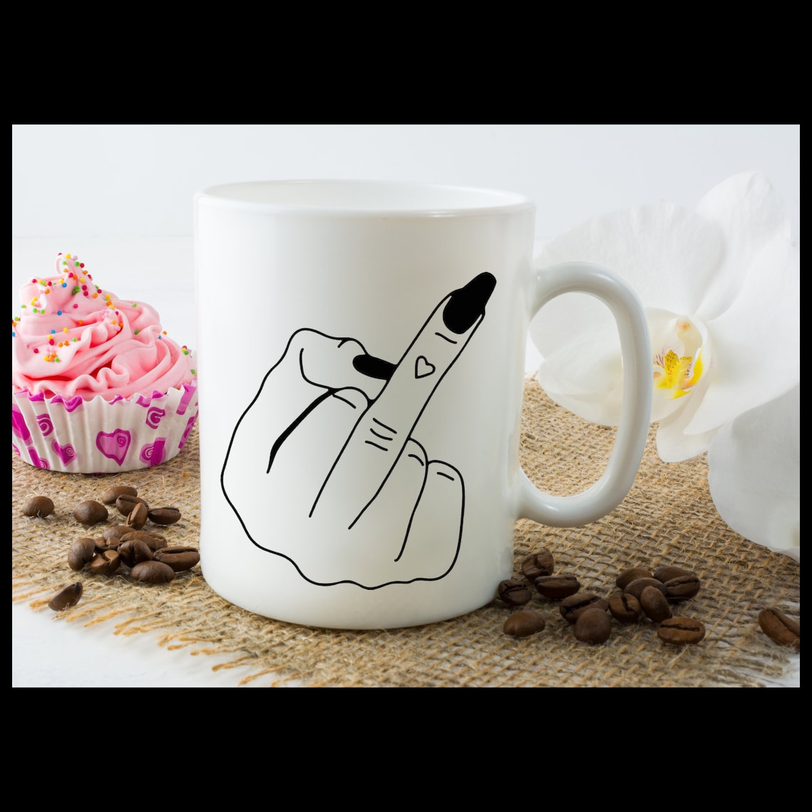 Middle Finger Decal, Mugs, Cups, Water Bottles, Glasses, Laptops, Ipads ...