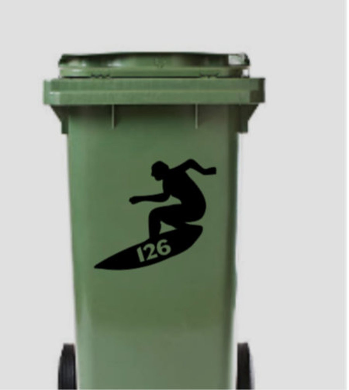 Surfer Vinyl Wheelie Bin Decal, Wheelie Bin Vinyl Sticker - Etsy
