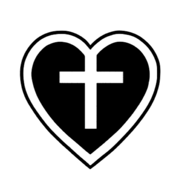 Cross in Heart Vinyl Decal Mugs Cups Water Water Bottles - Etsy