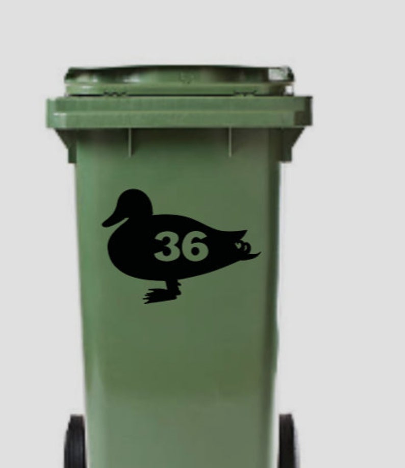 Duck Vinyl Wheelie Bin Decal, Wheelie Bin Vinyl Sticker - Etsy UK