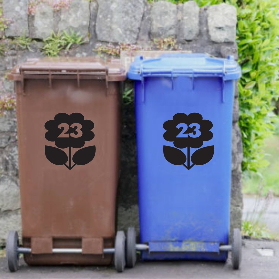 Flower Vinyl Wheelie Bin Decal, Wheelie Bin Vinyl Sticker - Etsy