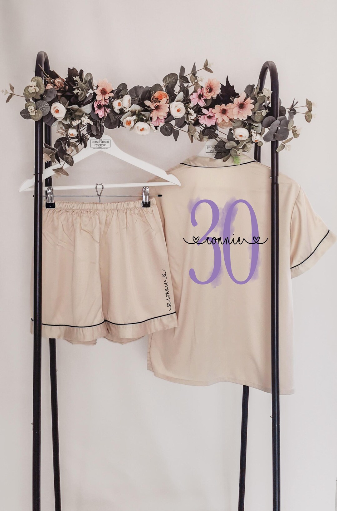 Personalised Purple 30th Birthday Pyjamas, Cute Birthday Present ...