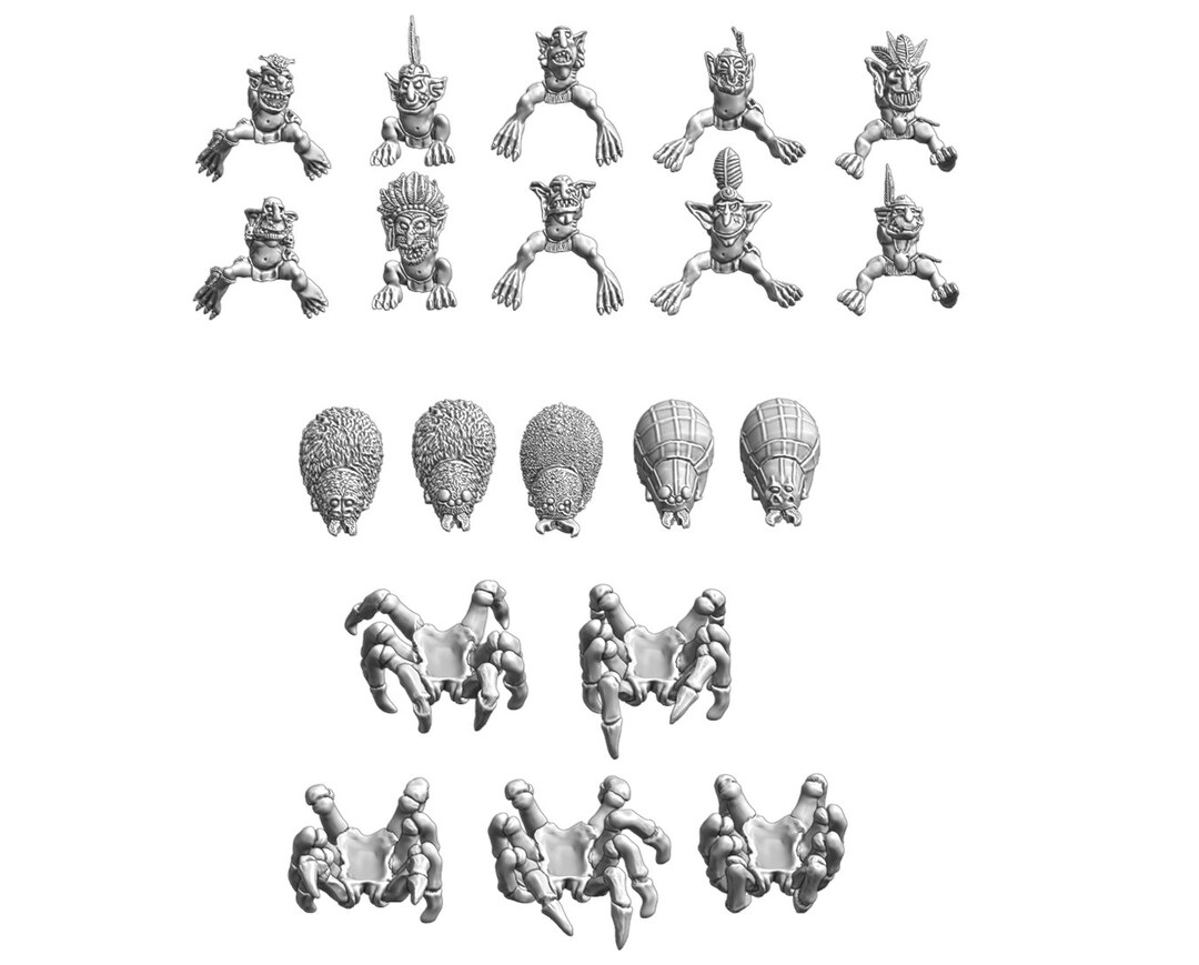 Feral Goblin Spider Riders 3D Printed Miniatures Lafig Miniatures see ...
